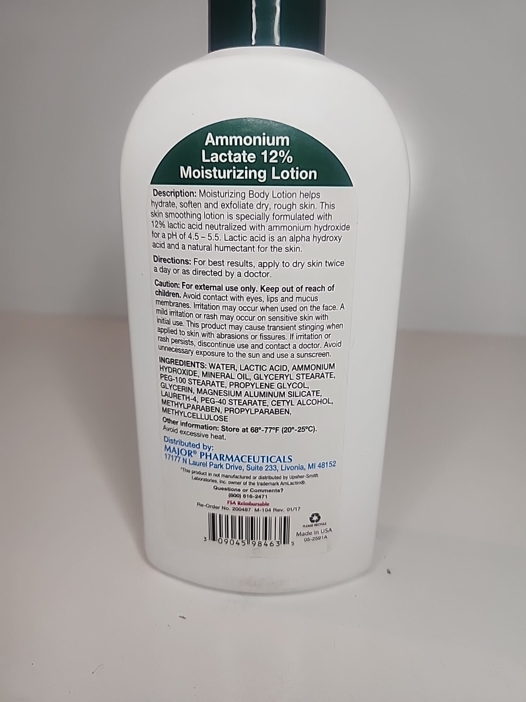 Major Pharmaceuticals Ammonium Lactate Lotion 12% 396 g (14 oz) | eBay
