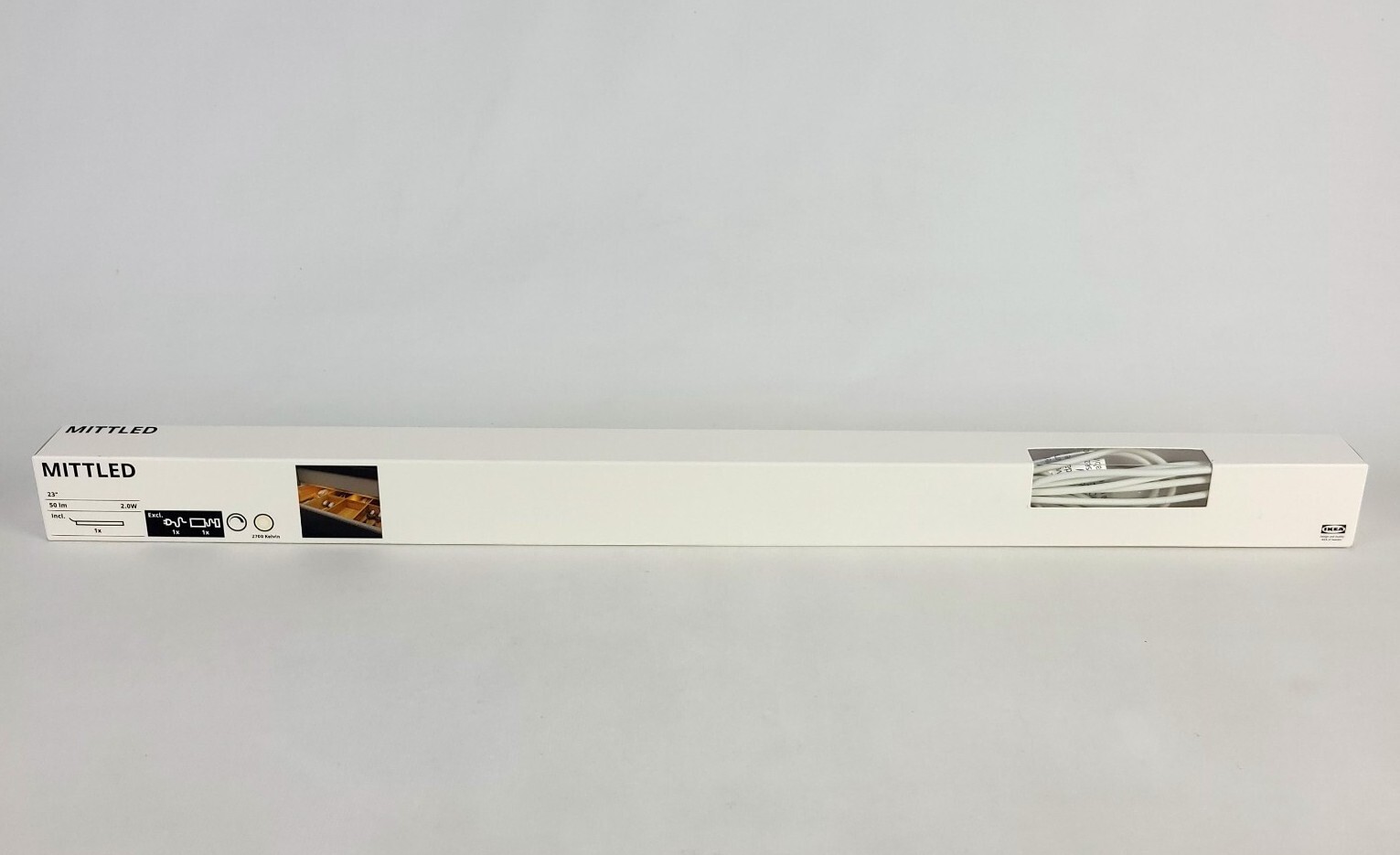 Ikea MITTLED LED Kitchen drawer Lighting w Sensor Dimmable White 23 ...