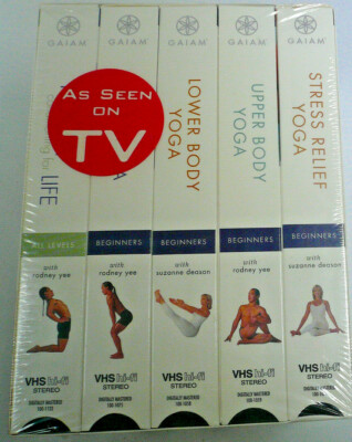 Living Yoga Collection 5 VHS Tape Set Gaiam Yee Deason Sealed Free ...