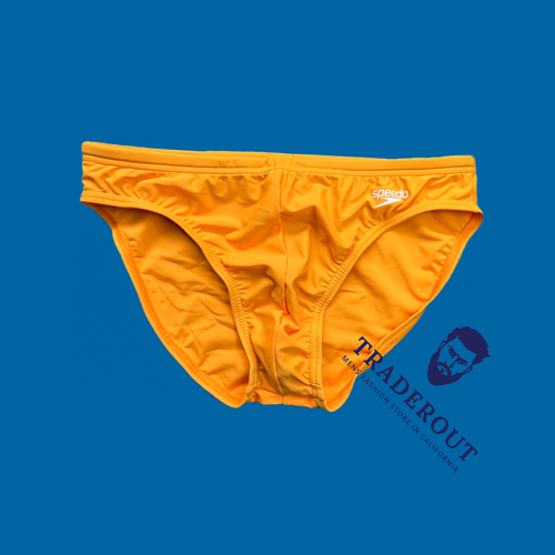 Speedo Men Orange solar swim brief bikini Swimwear size 30 32 34 36 38 ...