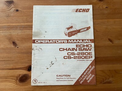 Echo Kioritz Chainsaw CS-280E EP CS-280EP E Operators Owners Manual | eBay