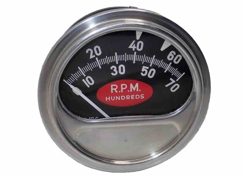 Vintage Sun 7,000 RPM Tachometer RC-70 Tach 7K Red "Football" Dial 50s ...