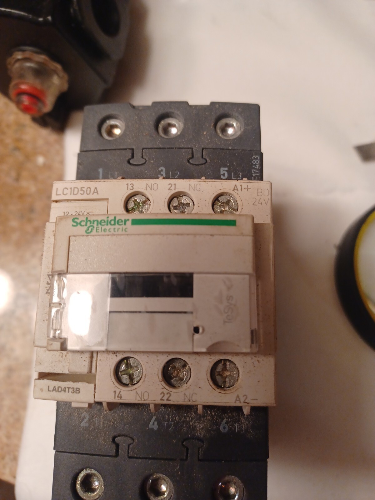 TELEMECANIQUE SCHNEIDER ELECTRIC TESYS LC1D50A LAD4RC3U 80A 15 HP 3 PH ...