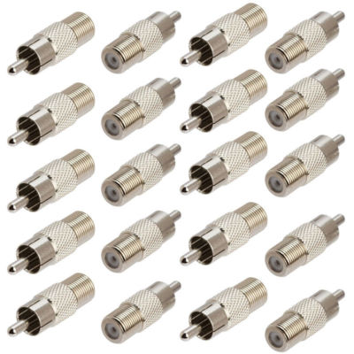 F Type Coaxial Coax Jack Female to RCA Plug Male Adapter connector TV ...