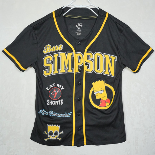The Simpsons Bart Simpson #89 Baseball Jersey Shirt Eat My Shorts Size ...