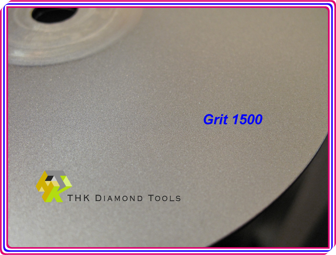 10" INCH Grit 320 Diamond coated Flat Lap wheel Jewelry grinding ...
