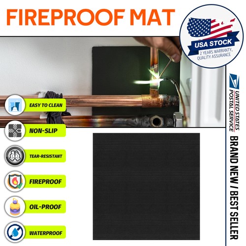 Welding Blanket Fireproof 19.6inchx19.6inch Heat Shield Mat Brazing ...