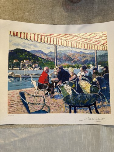 Serigraph by the French artist Andre Bardet “Le Pullover Rouge aux ...