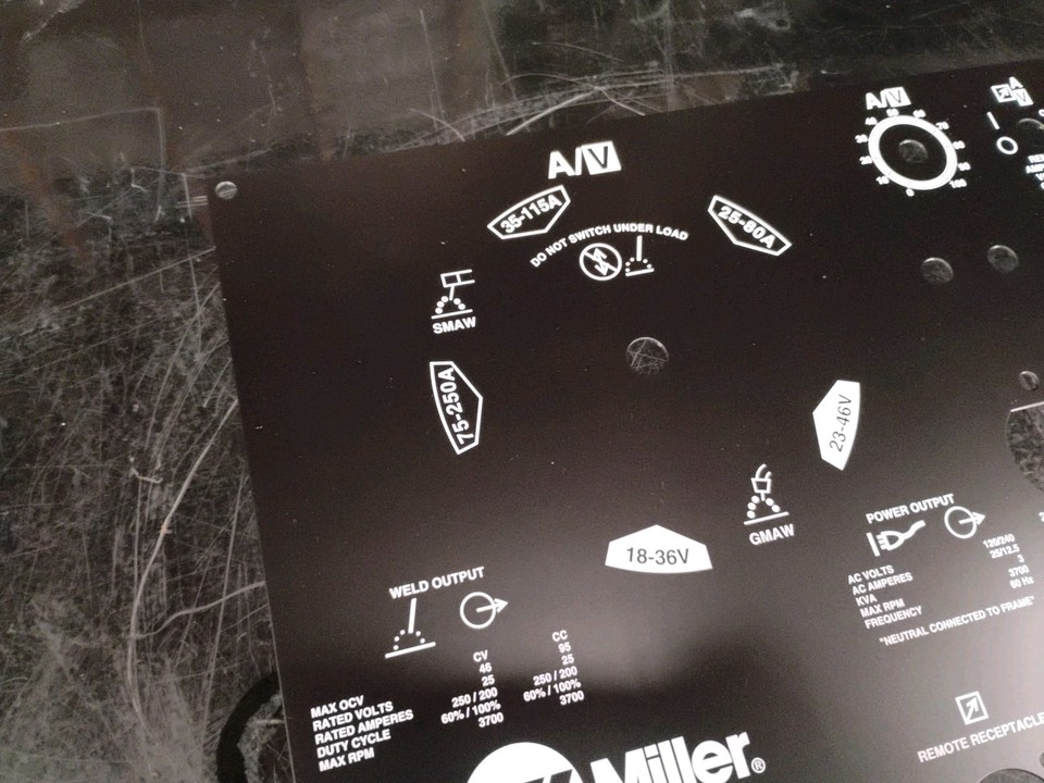 Miller 110005 Nameplate Faceplate For Miller Trailblazer 250G - New | eBay