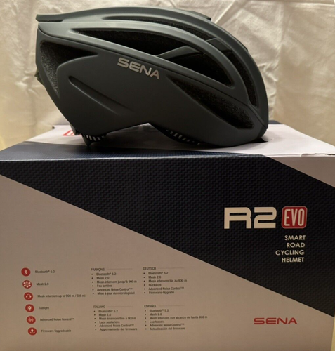 Sena R2 EVO Smart Road Cycling Helmet - Matte Gray, Small (Mesh ...