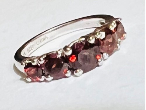 DESIGNER KN QVC 925 STERLING SILVER GARNET RING SZ 6 WOW ️ ️ | eBay
