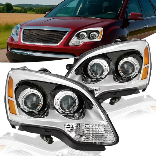 Headlights Assembly For GMC Acadia 07-12 Projector Halogen Headlamps ...