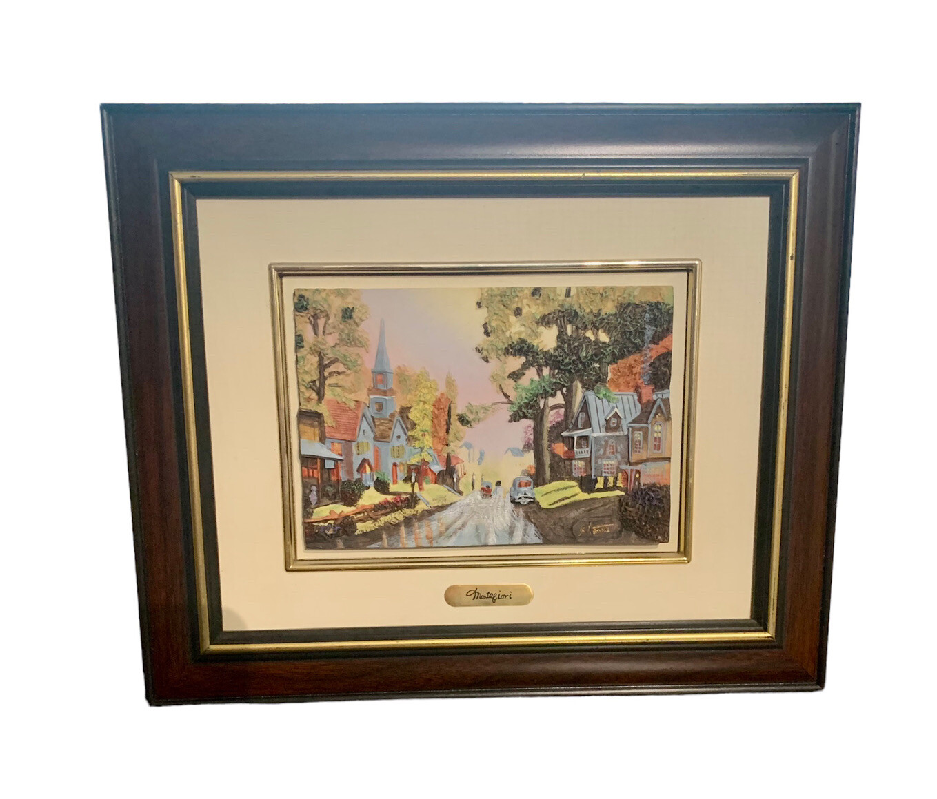 Montefiori Collection Italian Design Signed 3D Framed Art Street Scene ...