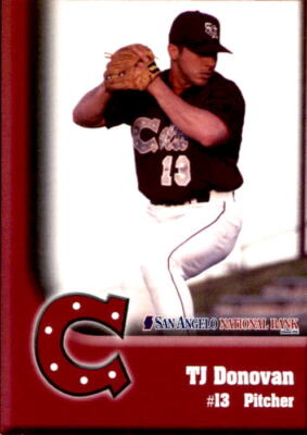 2002 San Angelo Colts Team Issue #5 TJ Donovan Bedford Ohio OH Baseball ...