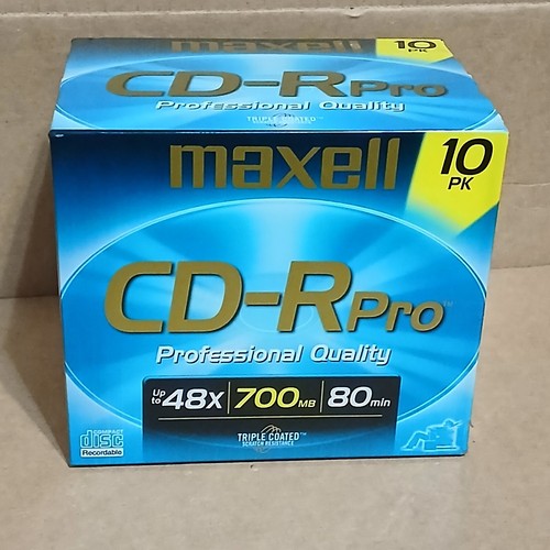 Maxell CD-R Pro 700mb Professional Quality 10 Pack! NEW! Sealed! Blank ...