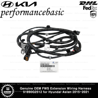 Genuine OEM FWS Extension Wiring Harness 91890G2512 for Hyundai Aslan ...