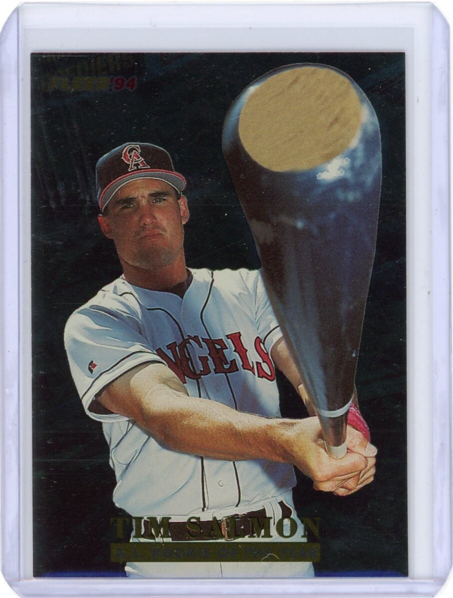 1994 FLEER TIM SALMON A.L. ROOKIE OF THE YEAR #6 CALIFORNIA ANGELS | eBay