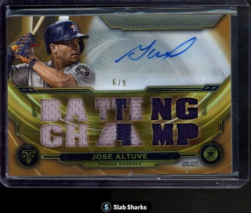 2019 TRIPLE THREADS #TTTAR-JAL2 JOSE ALTUVE BATTING CHAMP PATCH AUTO ...