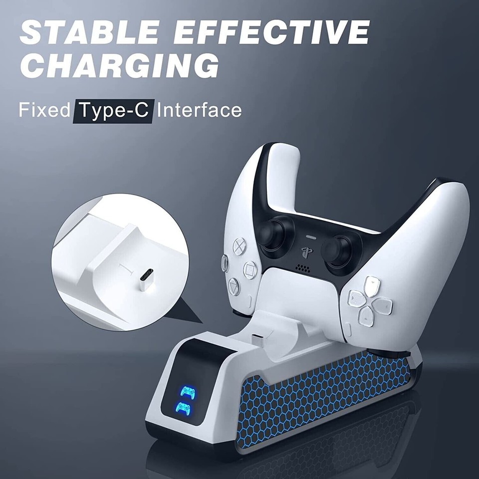 PS5 Charging Station, PS5 Controller Charger Station with 2 Pack Fast ...