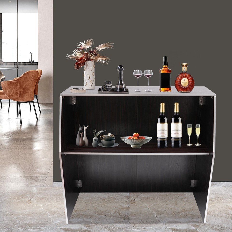 Modern Portable Bar Cabinet Foldable Bar Cabinet Freestanding Portable ...
