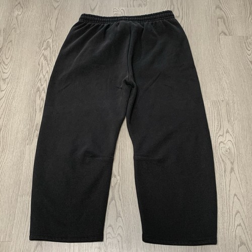 Everlane Black Laid Back Barrel Sweatpants Wide Leg Cropped Organic ...