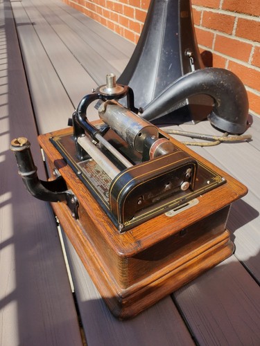 🇺🇸1911 Edison Model F Cylinder Phonograph Model K Reproducer Sygnet 10 ...