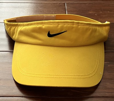 Nike Michigan Wolverines Colors Yellow Blue Mens OS Strap Back Sun ...