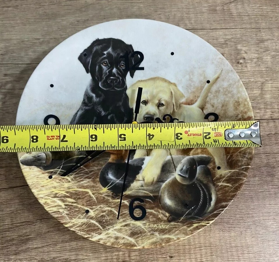 Wall Clock Labrador Retrievers Collector Plate By Lynn Kaatz Home Made | eBay