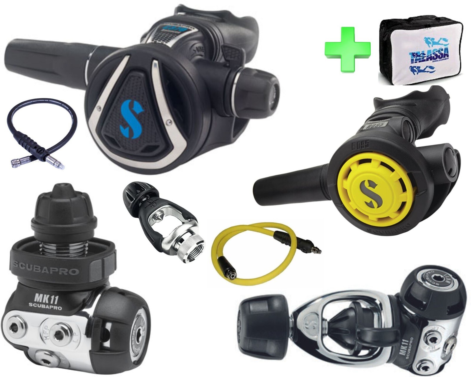 SCUBAPRO MK11 C370 + R095 OCTOPUS + Regulator BAG FREE! DIN 300 bar ...