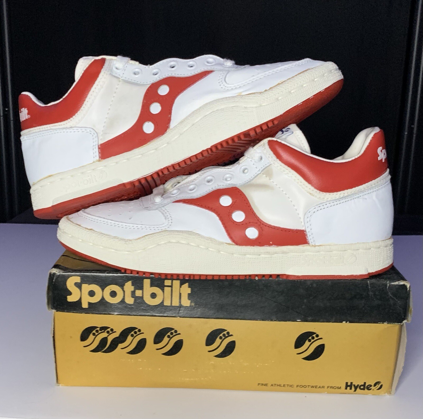 Spot-bilt Vintage Basketball Sneakers Deadstock Rare White Red 80s ...
