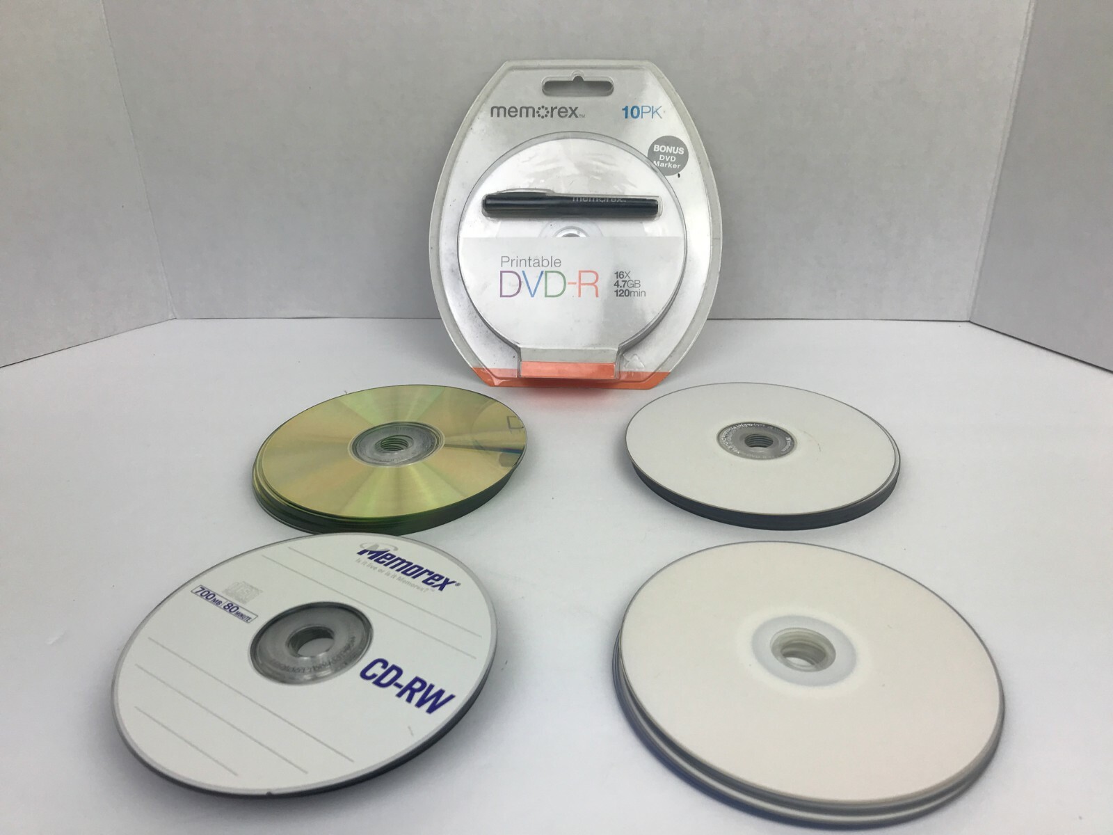 Mixed lot Blank CD-R CD-RW DVD Memorex Verbatim Printable lot of 33 | eBay