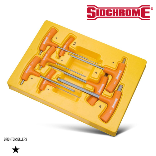 Sidchrome 8 PIECE T HANDLE HEX KEY SET METRIC - AUSTRALIA BRAND | eBay