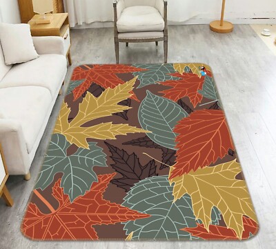 3D Hand Painted Maple Leaf NBC151 Game Rug Mat Elegant Photo Carpet Mat ...