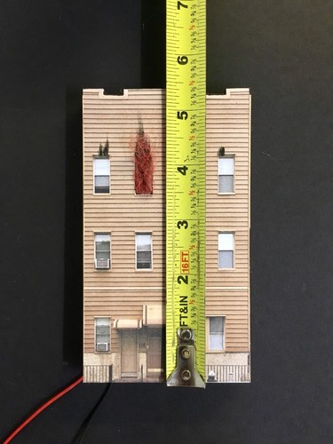 HO Scale “APARTMENT ON FIRE” 🔥w/LED, House Building Flat / Front 3D ...