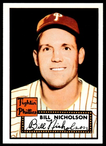 1983 Topps 1952 Reprint Series Bill Nicholson NMMT COND Philadelphia ...
