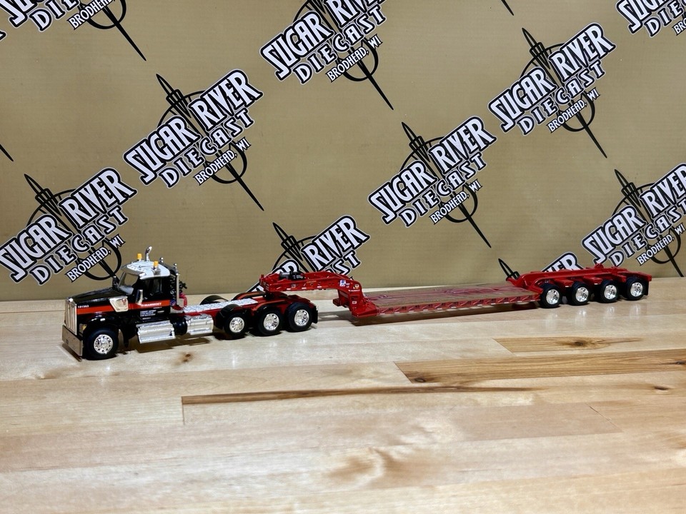 DCP 1:64 MAMMOET Kenworth W990 Day Cab HEAVY HAUL w/LOWBOY Trailer Farm ...