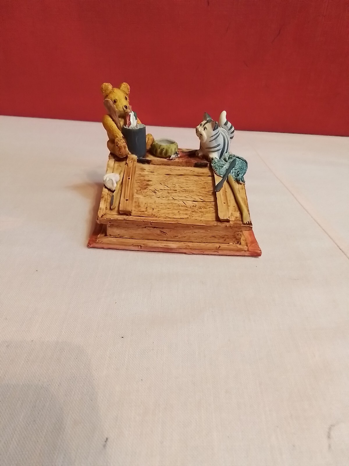 Peter Fagan." School Days". HS 216. 32x84mm. Brown Desk with a Bear and ...