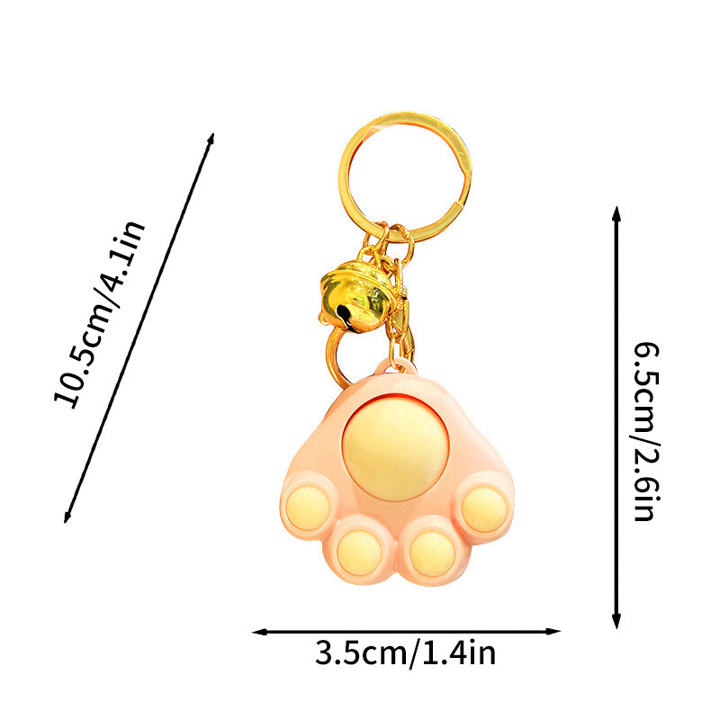 Mini Massage Ball Keychain Cat Claw Pendant Cartoon Massage Tool Bag ...