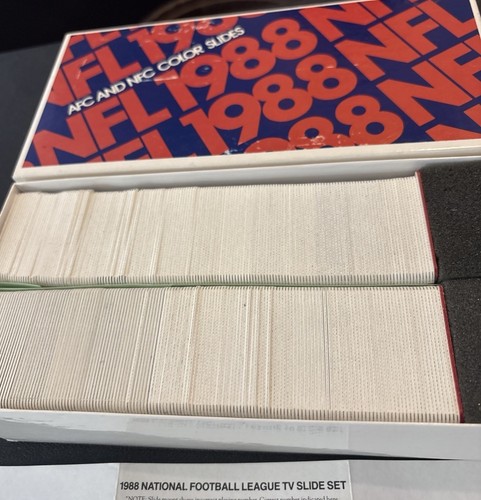 1988 NFL FOOTBALL AFC & NFC COLOR SLIDES TEAMS BOXED SET WITH REFERENCE ...