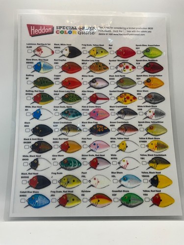 Copy of a ( 9630 Series ) Heddon Order Color Guide for Punkin Seed ...