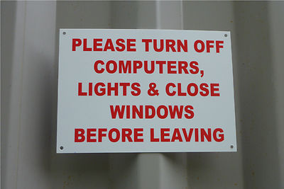 Turn Off Computers Lights Close Windows Office Classroom School College ...