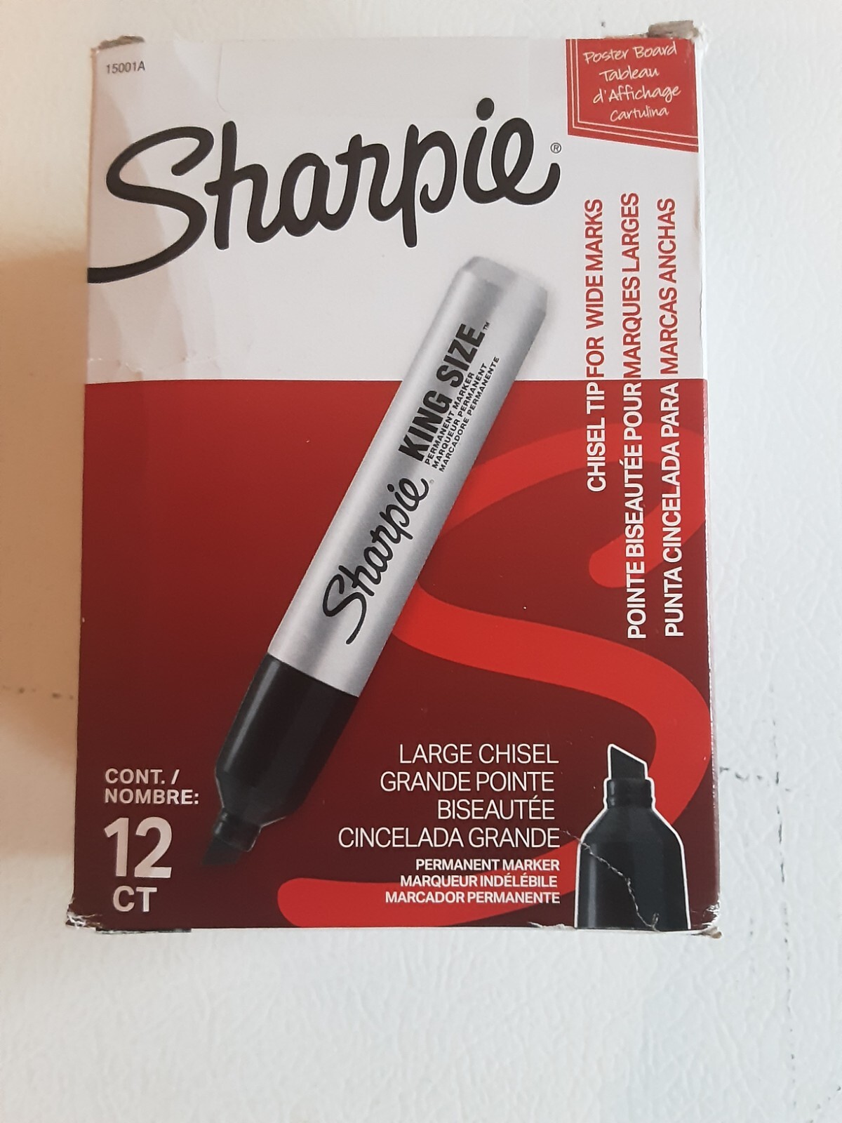 King Size Sharpie Permanent Marker Large Chisel Tip Black 12 Count | eBay