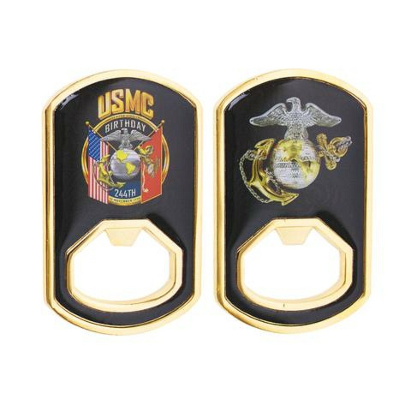 MARINE CORPS EGA 244TH BIRTHDAY 2.5" DOG TAG BOTTLE OPENER CHALLENGE ...