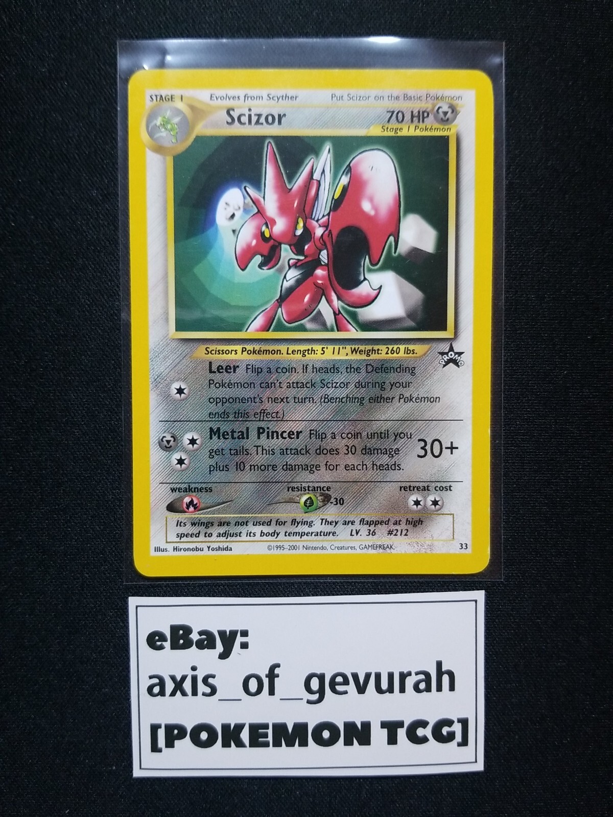 Scizor #33 Black Star Promo [NM] Pokemon Card Wizards of the Coast WOTC ...