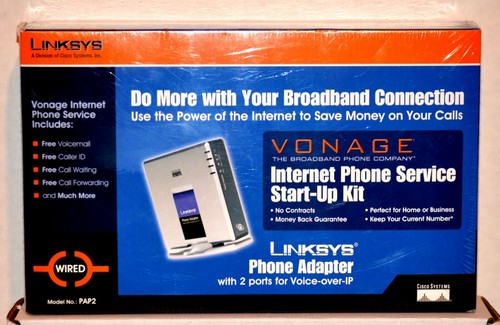 Linksys Phone Adapter - Vonage with 2 Port Voice Over IP - Model ...