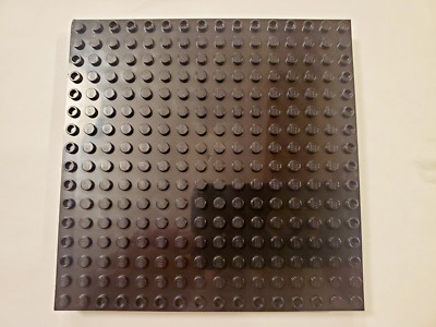 1x - LEGO Black Technic, Brick 16 x 16 x 1 1/3 with Holes (65803) new ...