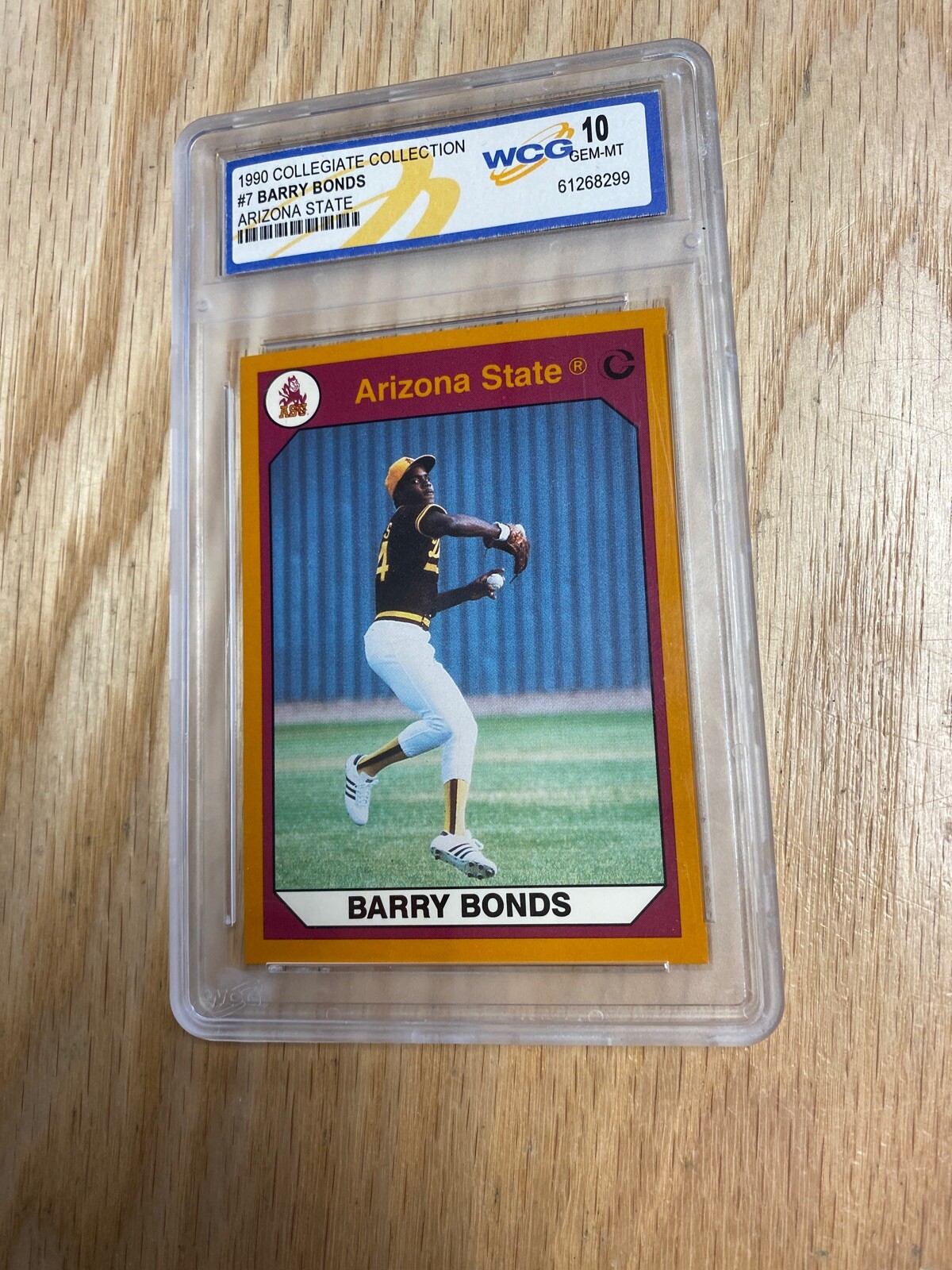 1990 Arizona State Barry Bonds WCG GEM MINT 10 Collegiate Collection ...