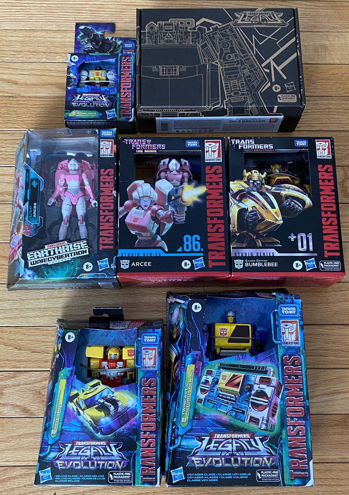 Transformers 7 Figure LOT Hot Shot ARCEE Twincast & Rewind DK-3 BREAKER ...