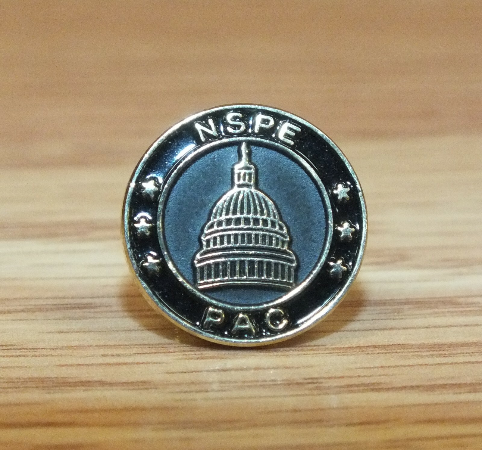 NSPE PAC National Society of Professional Engineers Black & Gold Tone ...