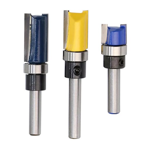 3Pcs/Set 1/4 inch Shank Straight Flush Trim Router Bits Woodworking ...